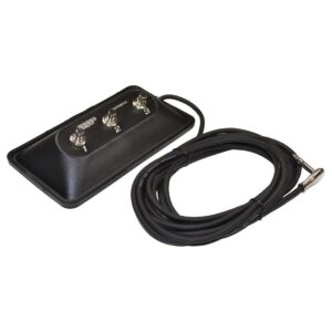 hqrp 3-button guitar amp on/off footswitch with 1/4-inch jack