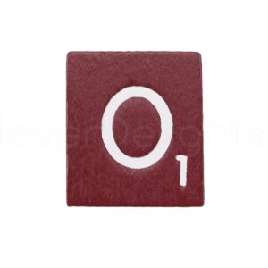 CleverDelights 100 Wood Letter Tiles - Maroon Color - Complete Set - Game Replacement Pieces