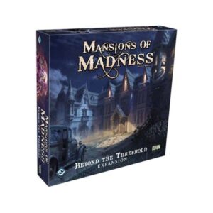 mansions of madness beyond the threshold expansion - new investigators and monsters! cooperative mystery game, ages 14+, 1-5 players, 2-3 hour playtime, made by fantasy flight games