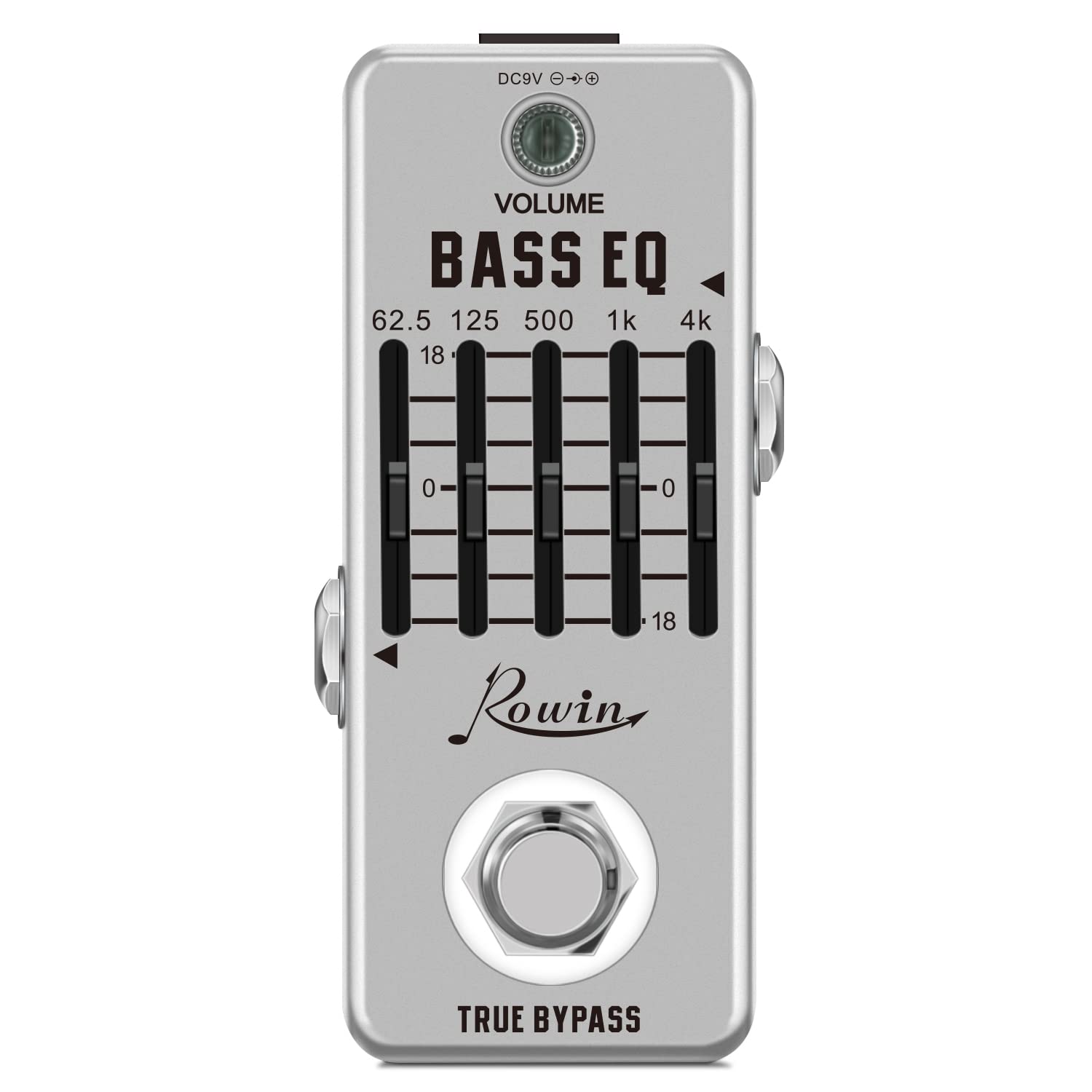 Rowin Bass Equalize Pedal 5 Band for Bass with True Bypass