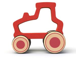 BeginAgain Pusharound Tractor - Promote Imagination & Active Play - Red, Kids 18 Months & Up