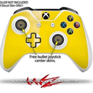 WraptorSkinz Decal Vinyl Skin Wrap Compatible with Xbox One S Console and Controllers - Solids Collection Yellow