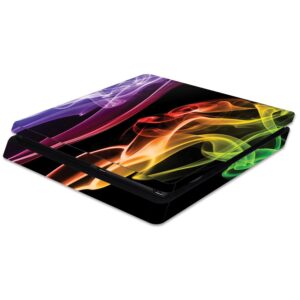 mightyskins skin compatible with sony ps4 slim console - bright smoke | protective, durable, and unique vinyl decal wrap cover | easy to apply, remove, and change styles | made in the usa