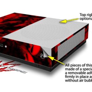 WraptorSkinz Decal Vinyl Skin Wrap Compatible with Xbox One S Console and Controllers - Skulls Confetti Red