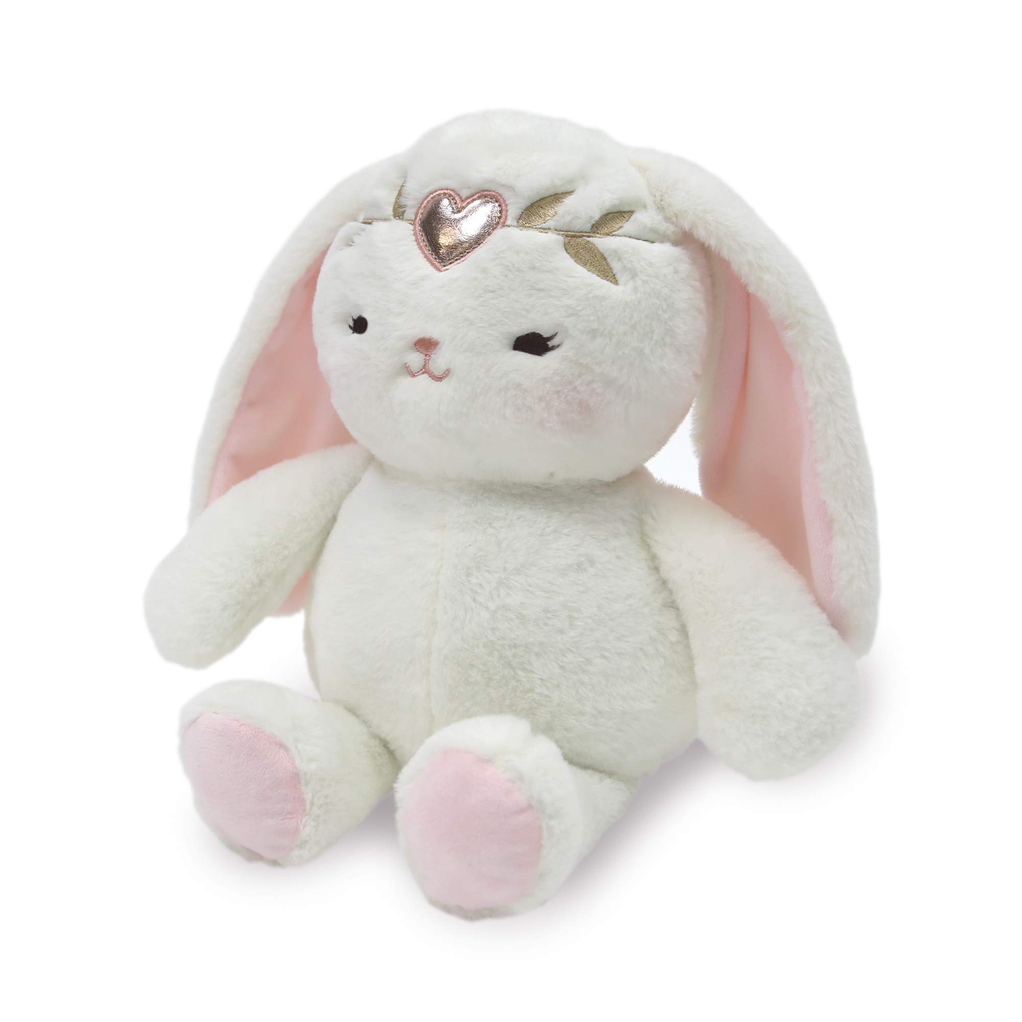 Lambs & Ivy Confetti Plush Pixie Bunny, Pink/Gold, 10 inches