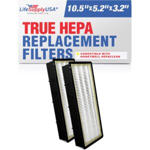 lifesupplyusa (2-pack air cleaner filter replacement hepa-type compatible with honeywell hepaclean hrf-c2 air cleaners, filter c