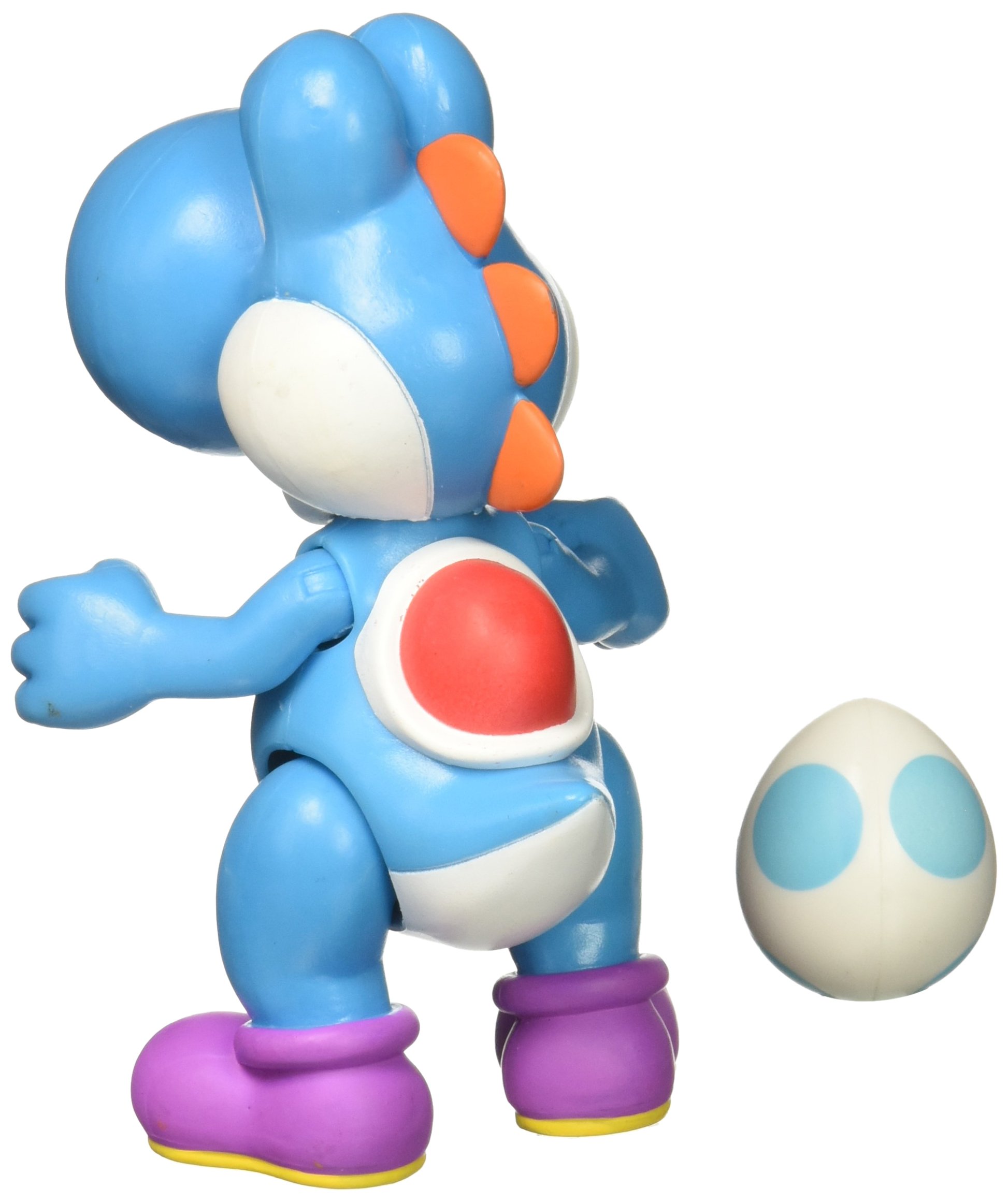 World of Nintendo Light Blue Yoshi with Egg Action Figure, 4"