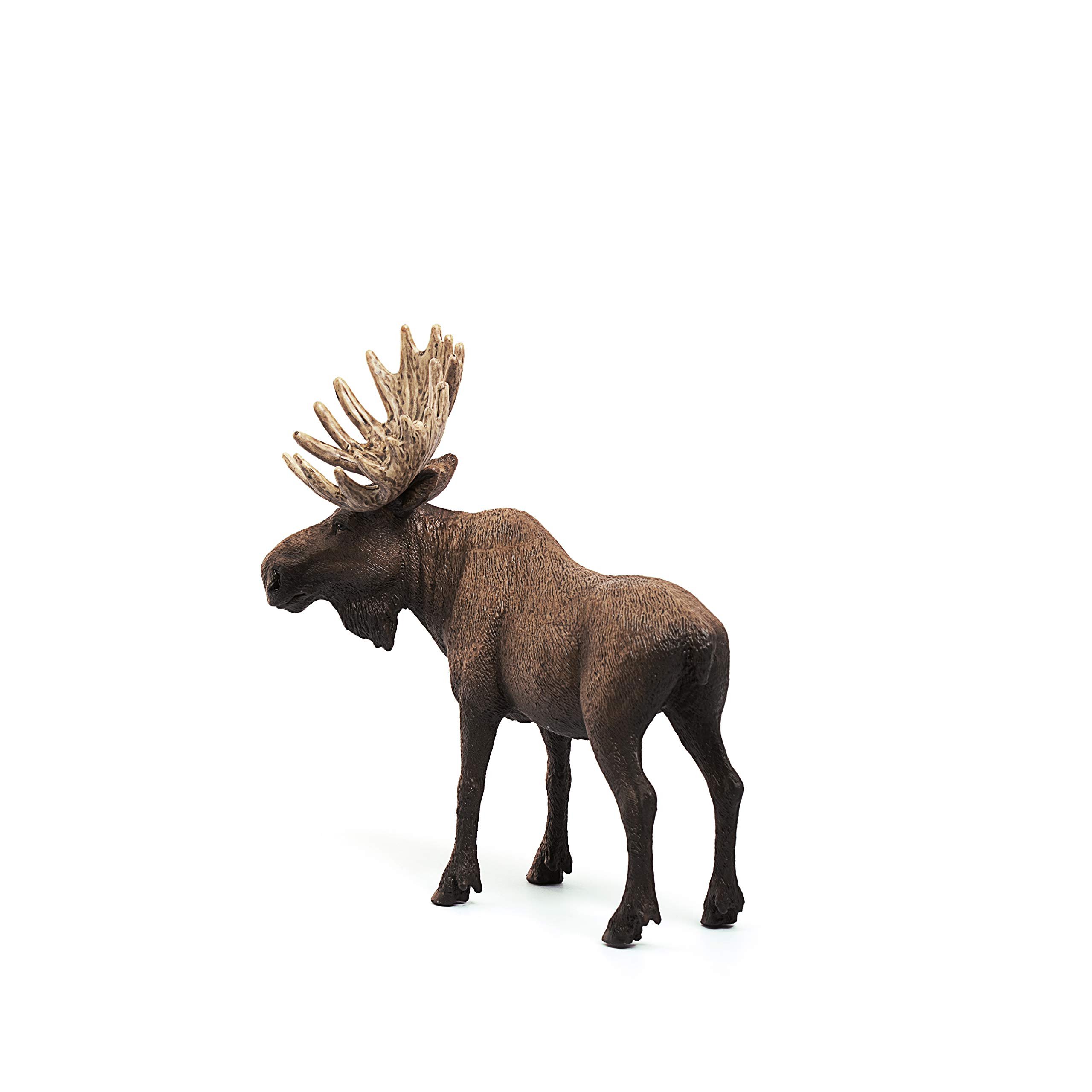 Schleich Wild Life, Animal Figurine, Animal Toys for Boys and Girls 3-8 Years Old, Moose Bull, Ages 3+