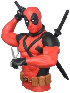 marvel new deadpool bust bank action figure