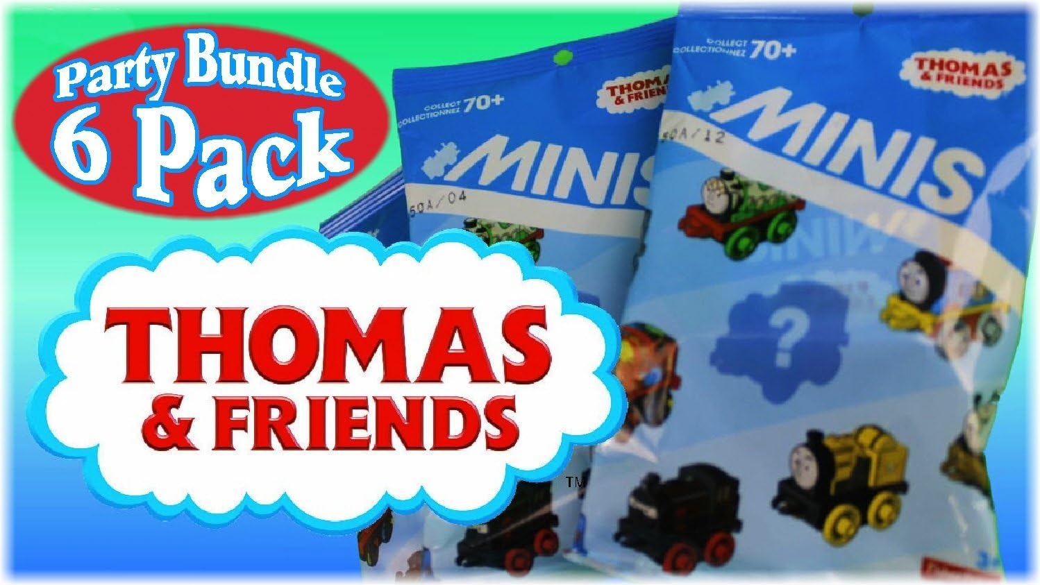 Fisher-Price Thomas & Friends Minis (Engines) Blind Bags Gift Set Party Bundle - 6 Pack