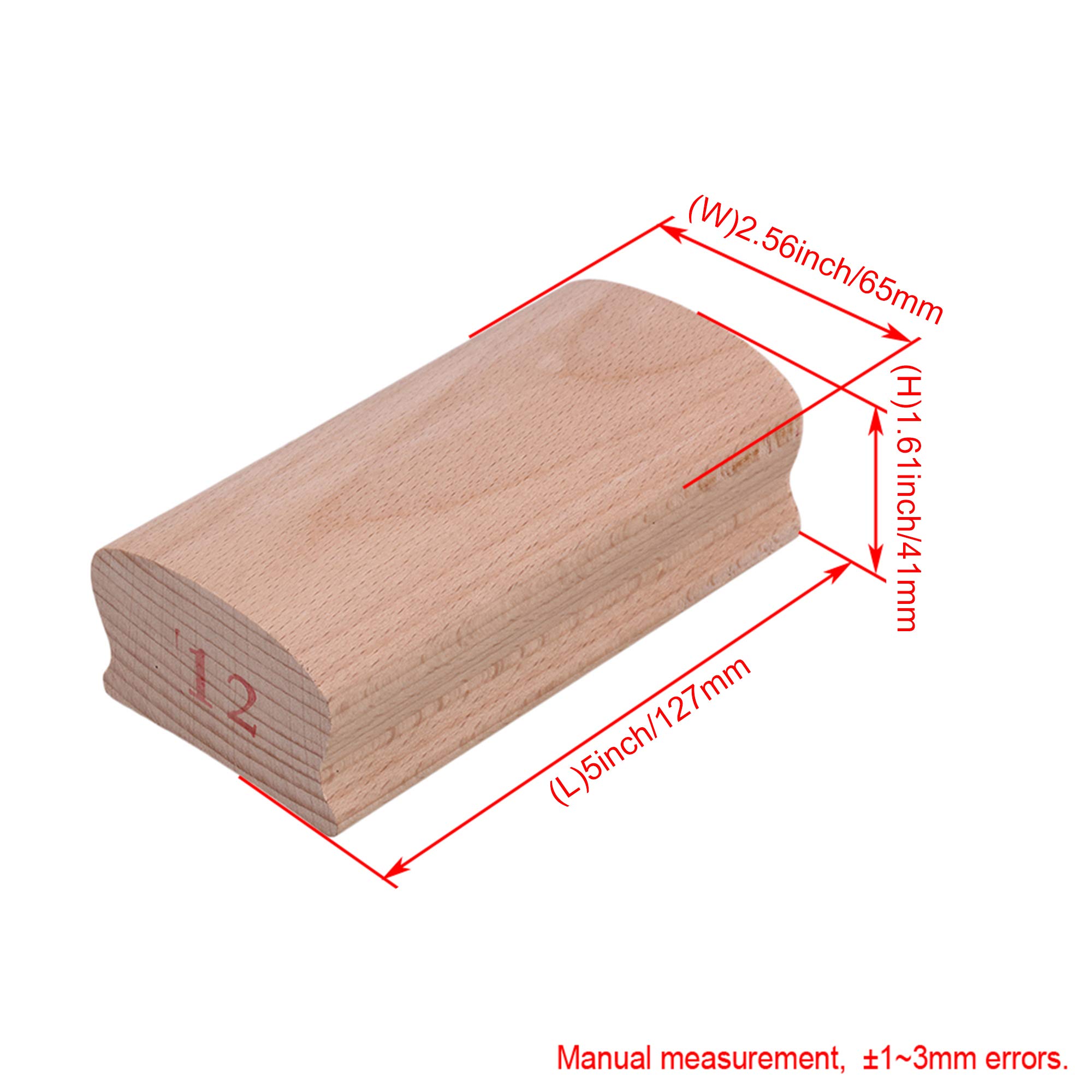 Yibuy Bass Guitar Fretboard Sanding Wood Block 12# Guitar Radius Sanding Block Tool for DIY