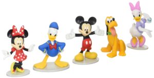 just play disney mickey mouse collectible figure set (mickey, minnie, daisy, donald, and pluto)