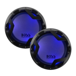 boss audio 12 inch dvc 1600w subwoofer w/ led illumination (2 pack) | pd12led