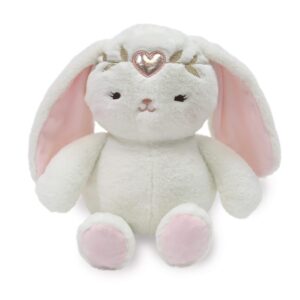 lambs & ivy confetti plush pixie bunny, pink/gold, 10 inches