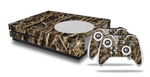 wraptorskinz decal vinyl skin wrap compatible with xbox one s console and controllers - wraptorcamo grassy marsh camo