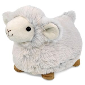 DolliBu White Sheep Plush Toy - Super Soft Sheep Stuffed Animal for Girls and Boys, Cute and Cuddly Farm Stuffed Animal, Realistic Stuffed Sheep Plush Gift, Decor for Baby, Kids, Adults - 11.5 Inches