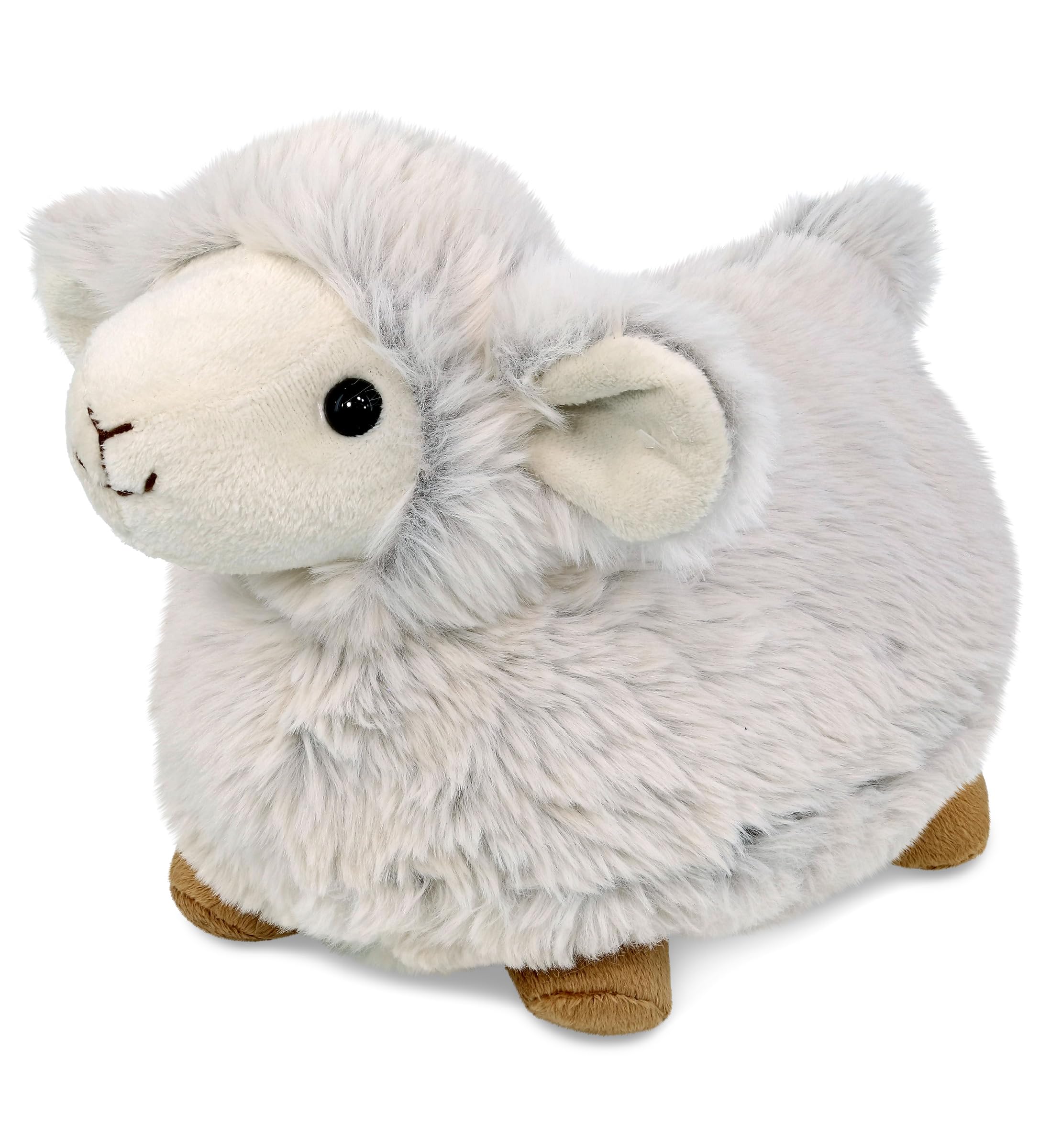 DolliBu White Sheep Plush Toy - Super Soft Sheep Stuffed Animal for Girls and Boys, Cute and Cuddly Farm Stuffed Animal, Realistic Stuffed Sheep Plush Gift, Decor for Baby, Kids, Adults - 11.5 Inches