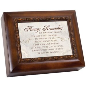 cottage garden always remember the love once shared woodgrain embossed ashes bereavement urn box