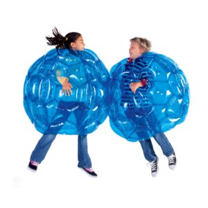 hearthsong set of two 36" blue inflatable buddy bumper wearable balls, holds up to 200 lbs.