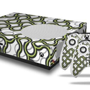 WraptorSkinz Decal Vinyl Skin Wrap Compatible with Xbox One S Console and Controllers - Locknodes 01 Sage Green