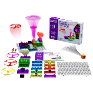 E-Blox Building Blocks STEM Circuit Kit, 59 Projects, Build Your Own Fan Launch Light Show, Science Projects, Birthday Gift, Boys, Girls, 8+