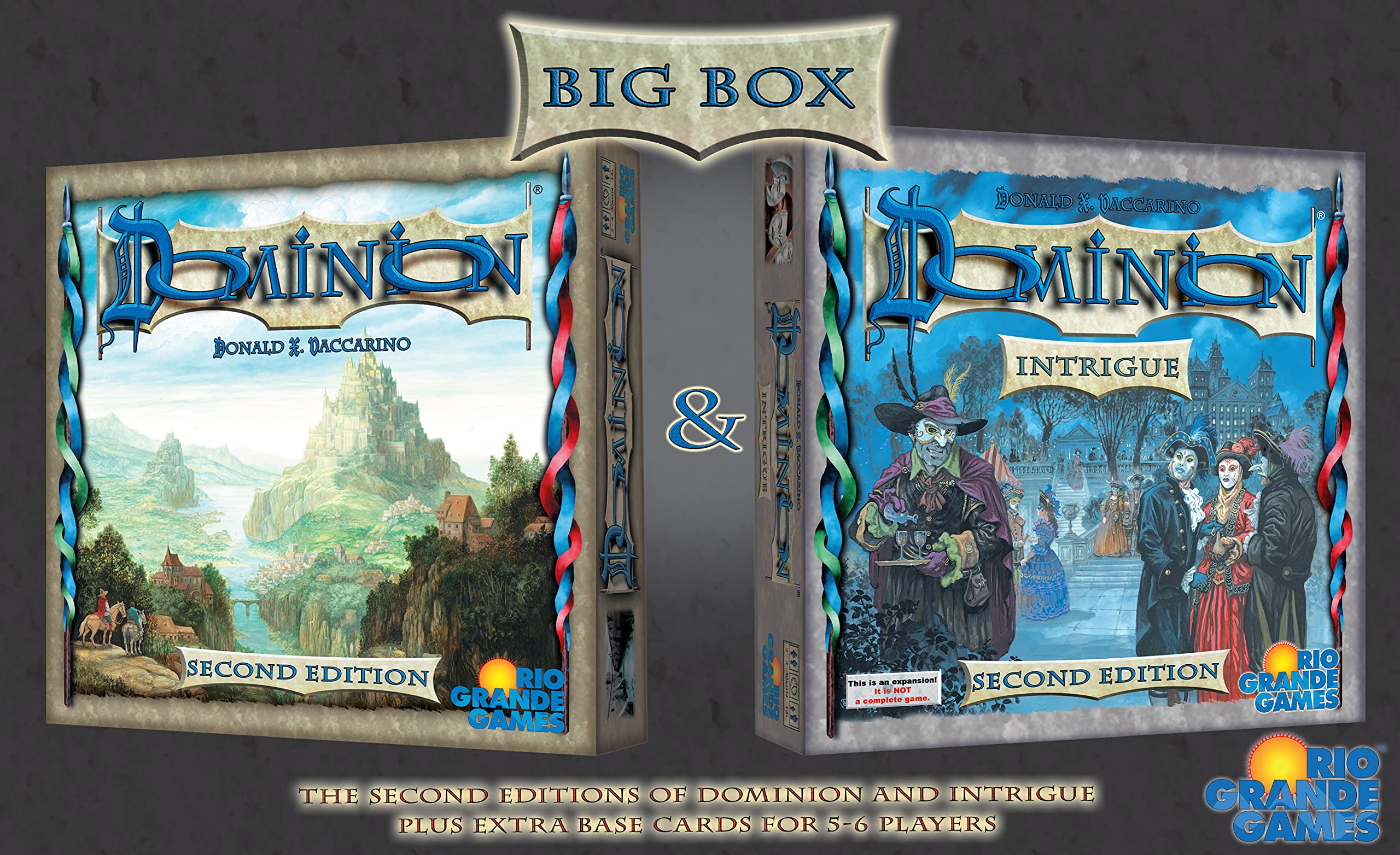 Rio Grande Games: Dominion Big Box 2nd Edition: Strategy Board Game, Comes with Extra Base Cards for 5-6 Players, Compatible with All Dominion Expansions