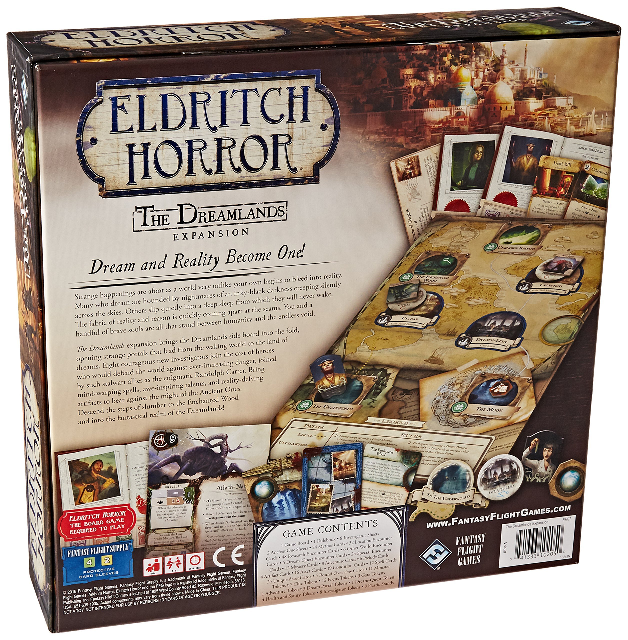 Eldritch Horror The Dreamlands Board Game EXPANSION | Mystery Game | Cooperative Board Game for Adults and Family | Ages 14+ | 1-8 Players | Avg. Playtime 3 Hours | Made by Fantasy Flight Games