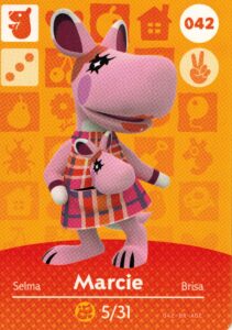 nintendo animal crossing happy home designer amiibo card marcie 042/100 usa version