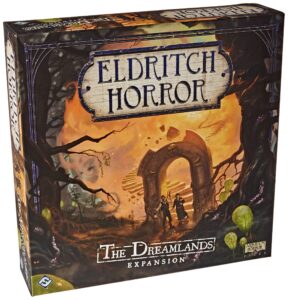 eldritch horror the dreamlands board game expansion | mystery game | cooperative board game for adults and family | ages 14+ | 1-8 players | avg. playtime 3 hours | made by fantasy flight games