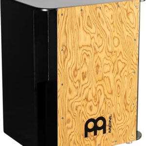 Meinl Vertical Subwoofer Bass Cajon with Internal Snares - NOT MADE IN CHINA - Makah Burl Playing Surface, 2-YEAR WARRANTY (SUBCAJ6MB-M)