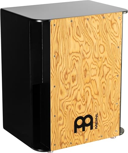 Meinl Vertical Subwoofer Bass Cajon with Internal Snares - NOT MADE IN CHINA - Makah Burl Playing Surface, 2-YEAR WARRANTY (SUBCAJ6MB-M)