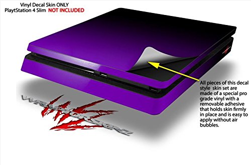 Vinyl Decal Skin Wrap Compatible with Sony PlayStation 4 Slim Console Smooth Fades Purple Black (PS4 NOT Included)