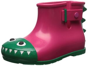 mini melissa kids' mini sugar fabula rain boot,pink,5 regular us toddler