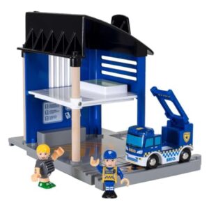 Brio World - 33813 Police Station - Interactive Toy Set for Kids | Enhances Creativity & Imagination | Features Light & Sound Effects | Compatible with Brio Railway | Perfect for Ages 3 and Up