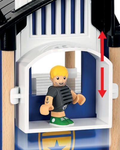 Brio World - 33813 Police Station - Interactive Toy Set for Kids | Enhances Creativity & Imagination | Features Light & Sound Effects | Compatible with Brio Railway | Perfect for Ages 3 and Up