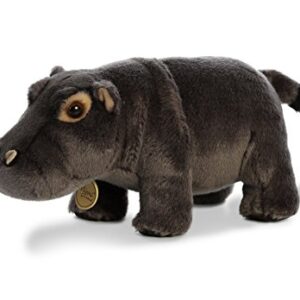 Aurora® Adorable Miyoni® Hippopotamus Stuffed Animal - Lifelike Detail - Cherished Companionship - Gray 10.5 Inches