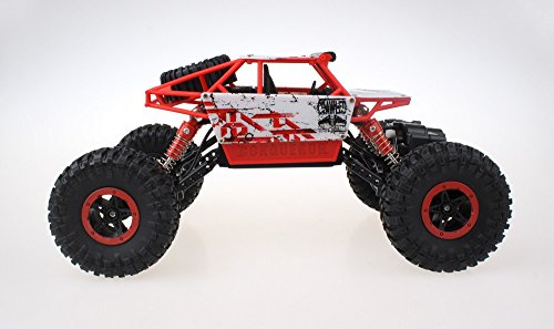 Click N' Play Remote Control Car 4WD Off Road Rock Crawler Vehicle 2.4 GHz, Red