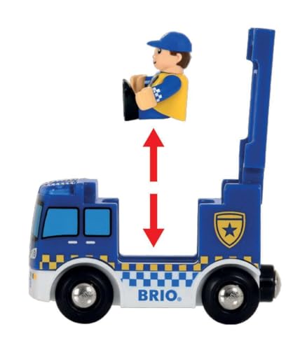 Brio World - 33813 Police Station - Interactive Toy Set for Kids | Enhances Creativity & Imagination | Features Light & Sound Effects | Compatible with Brio Railway | Perfect for Ages 3 and Up