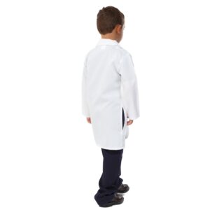 Dress Up America Lab Coat for Kids - Doctor's White Lab Coat Costume for Girls and Boys - 3/4 Length Lightweight Lab Coat