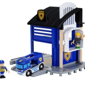 Brio World - 33813 Police Station - Interactive Toy Set for Kids | Enhances Creativity & Imagination | Features Light & Sound Effects | Compatible with Brio Railway | Perfect for Ages 3 and Up