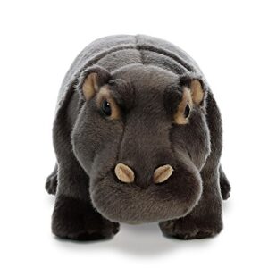 Aurora® Adorable Miyoni® Hippopotamus Stuffed Animal - Lifelike Detail - Cherished Companionship - Gray 10.5 Inches