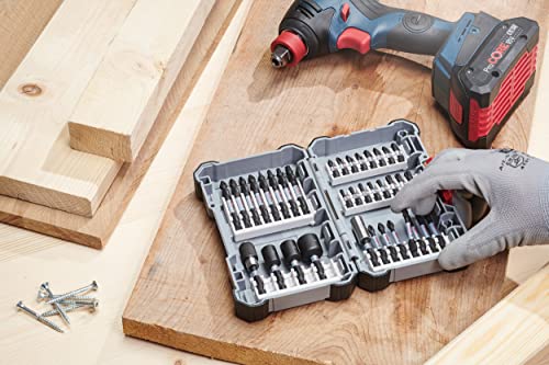 Bosch Professional 8pcs. Double Screwdriver Bit Set Pozidriv (Impact Control, 8 x PZ2-PZ2 Bits, Length 65mm, Pick and Click, Accessory Impact Drill)