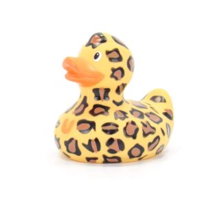 Leopard (mini) Rubber Duck Bath Toy by Bud Duck | Elegant Gift Packaging -"Let's vogue!" | Child Safe | Collectable