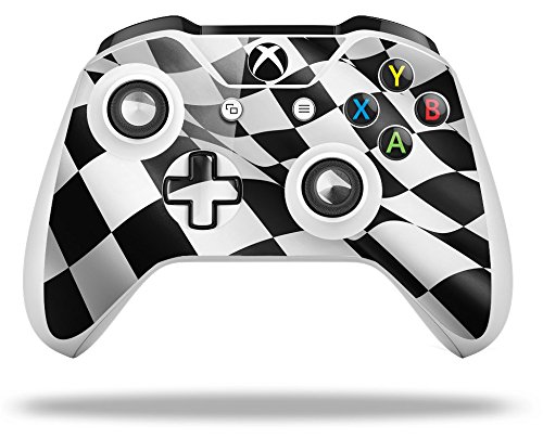 WraptorSkinz Decal Vinyl Skin Wrap compatible with XBOX One S/X Controller - Checkered Racing Flag (CONTROLLER NOT INCLUDED)