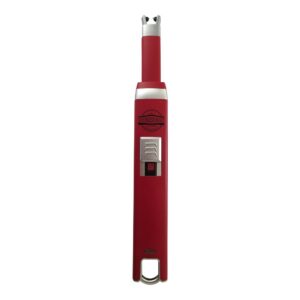 thunder bolt pro electronic usb lighter rechargeable, double arc spark safe to use on gas bbqs, bbq firelighters, gas stove, candles, camping fires, paper, 100s of times w/o charge, guaranteed (red)