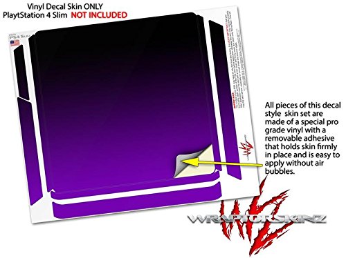 Vinyl Decal Skin Wrap Compatible with Sony PlayStation 4 Slim Console Smooth Fades Purple Black (PS4 NOT Included)