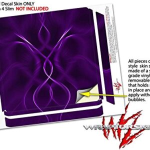 Vinyl Decal Skin Wrap compatible with Sony PlayStation 4 Slim Console Abstract 01 Purple (PS4 NOT INCLUDED)