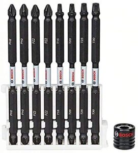 bosch 2608522347 9tlg. doppelschrauber länge: 110mm und magnethülse, professional 9-piece double screwdriver set (impact control, t/pz/ph bits, length: 110 mm and magnetic sleeve, pick and click)