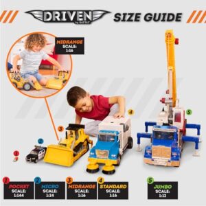 Driven by Battat – Toy Backhoe Loader for Kids – Toy Digger Truck – Construction Vehicle Toy – Movable Parts – 3 Years + – Midrange Backhoe Loader