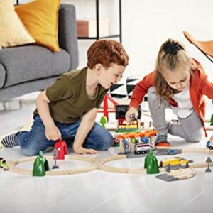 BRIO World - 33873 Smart Tech Engine Set with Action Tunnels | 17 Piece Train Toy with Accessories and Wooden Tracks for Kids Age 3 and Up